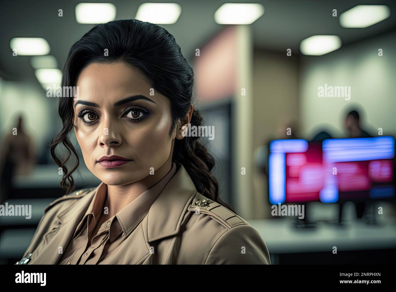 Hispanic female officer hi-res stock photography and images - Alamy