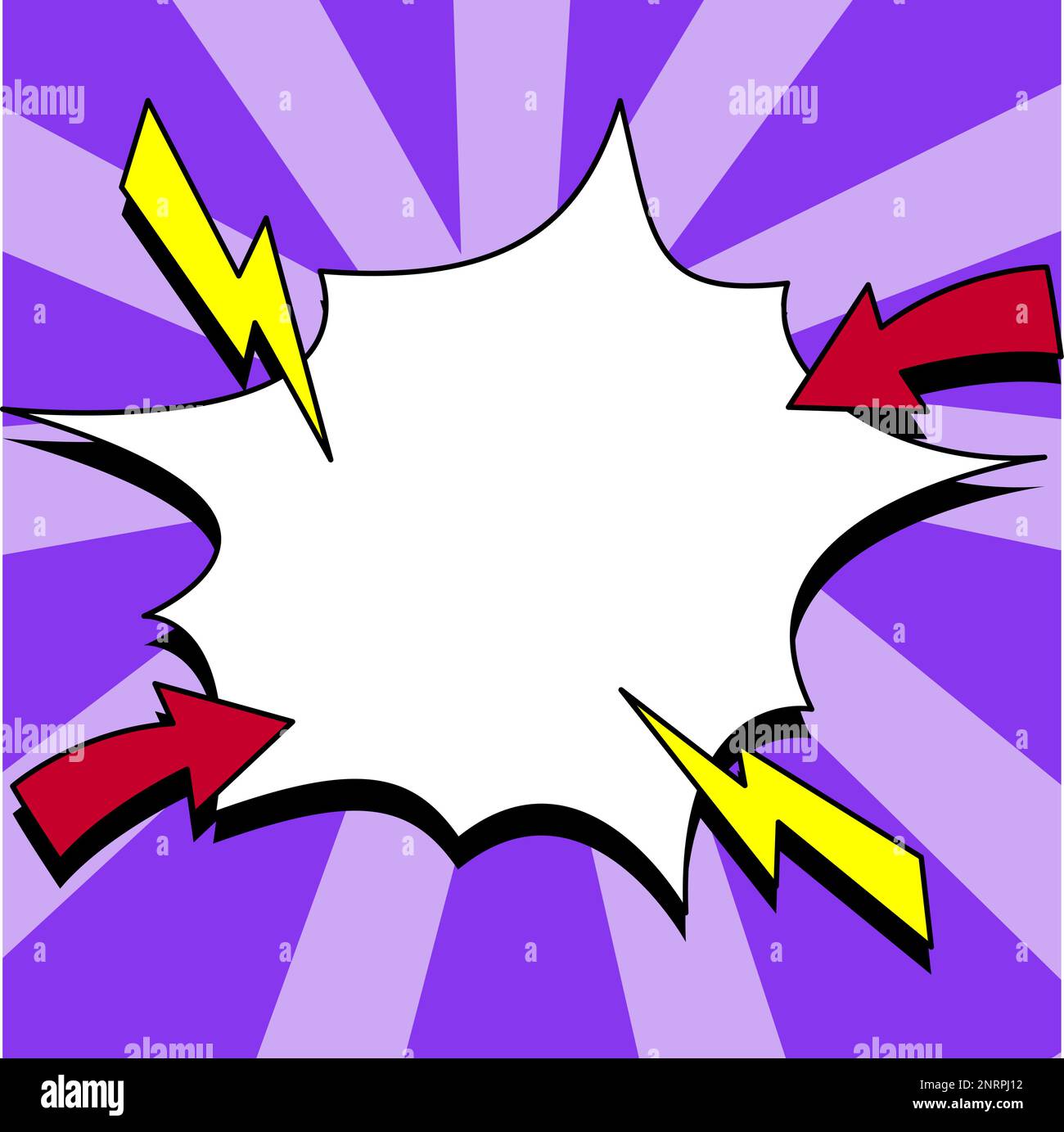 Comics Design Frames. Photo Frame Set With Explosion Bubbles For Add ...