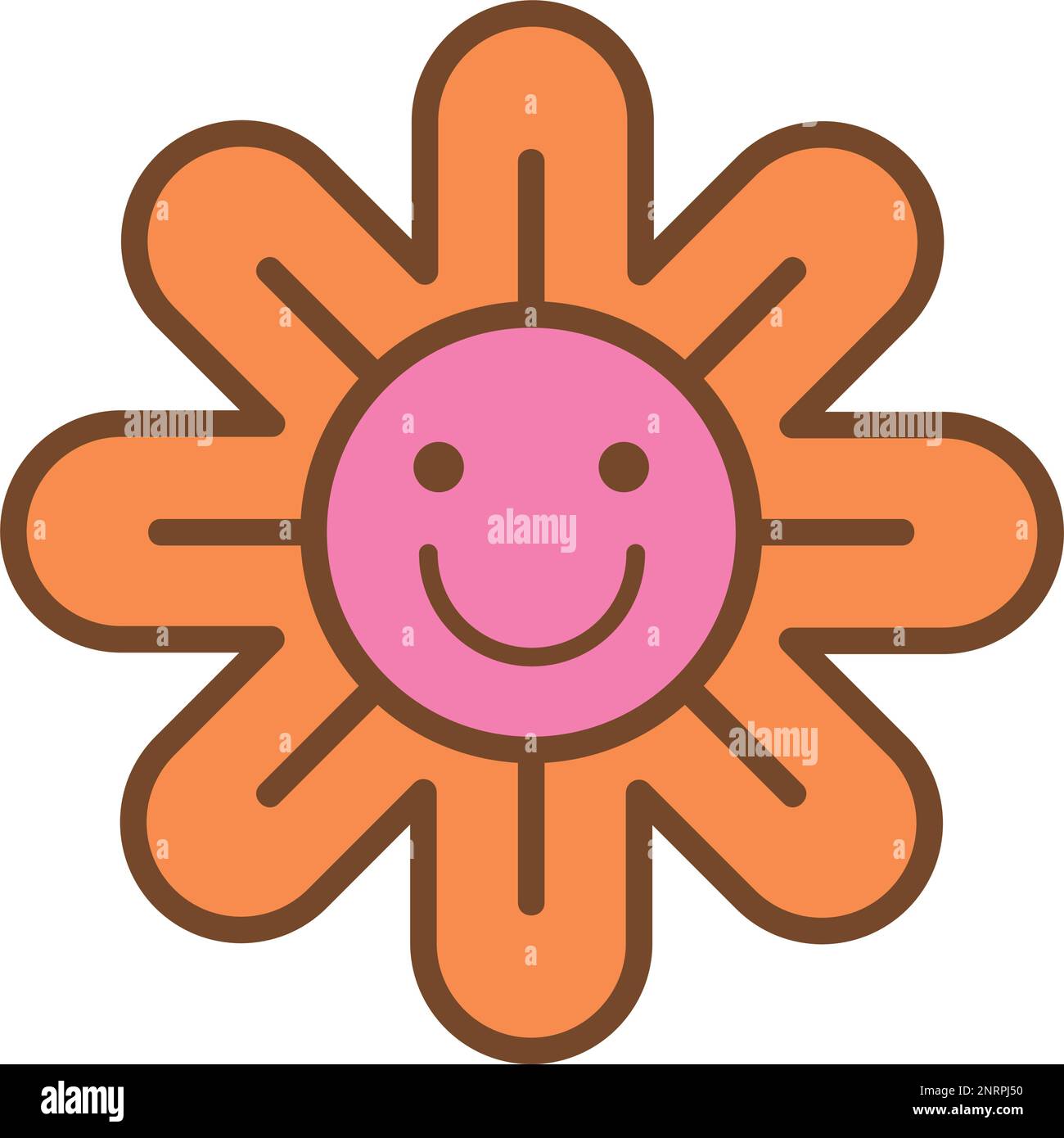 flower retro icon Stock Vector Image & Art - Alamy
