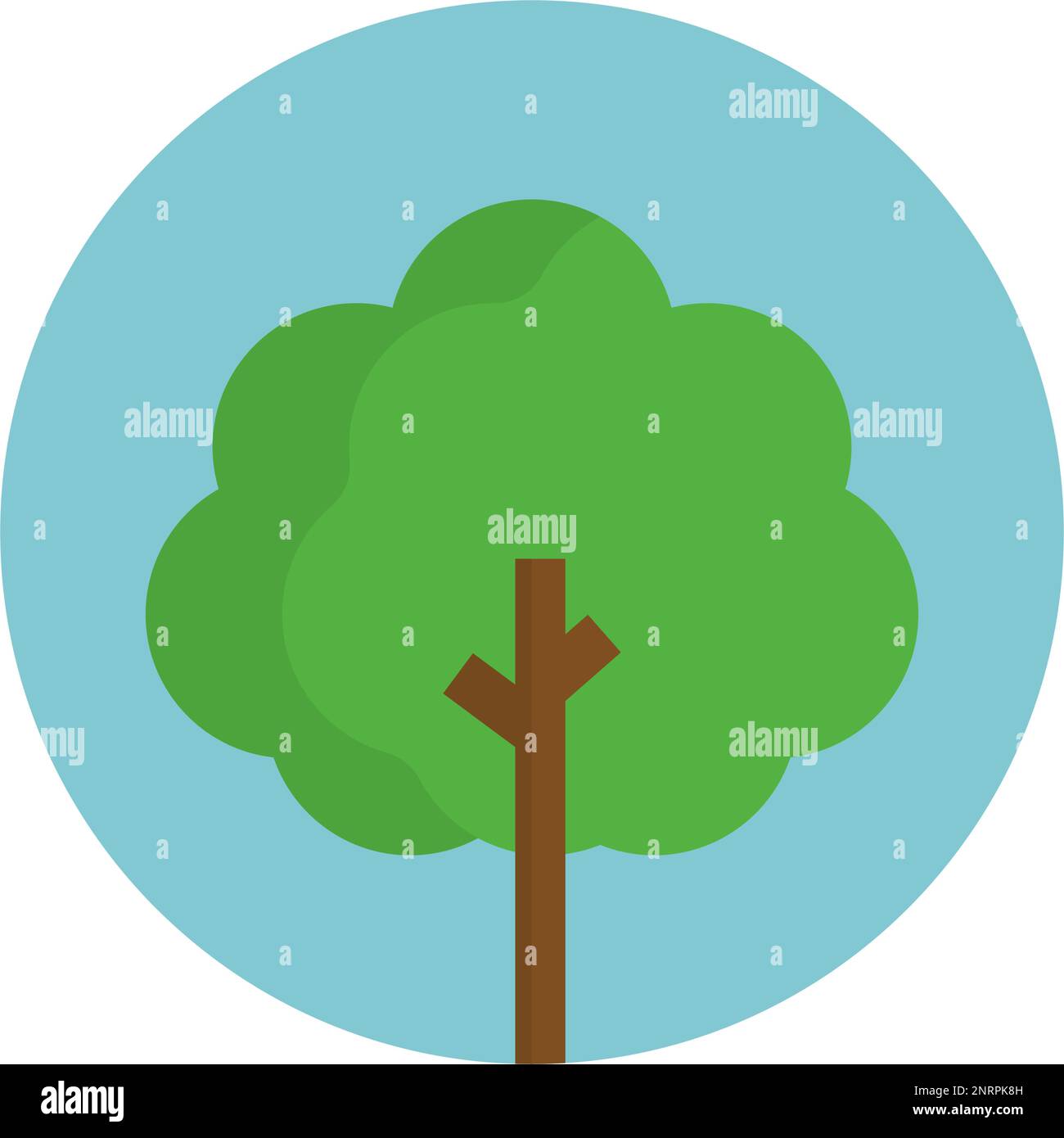 Cartoon round tree logo Stock Vector Images - Alamy
