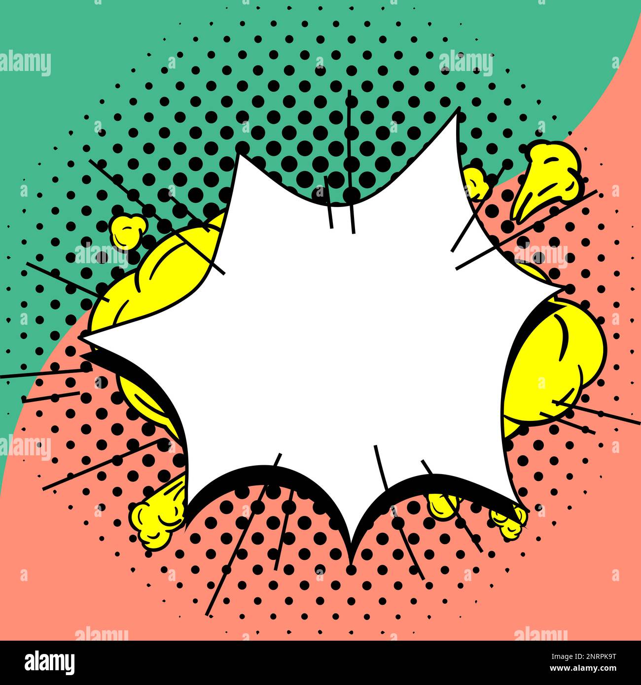 Comics Design Frames. Photo Frame Set With Explosion Bubbles For Add ...