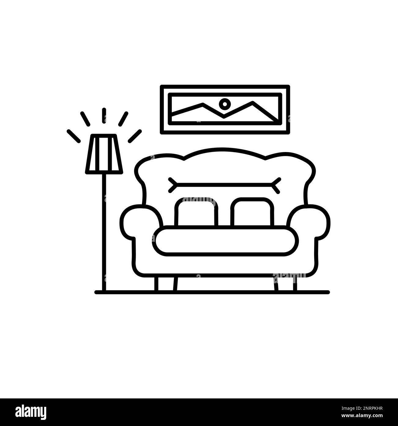 Interior design, minimalism living room, set of furniture, tidy ...