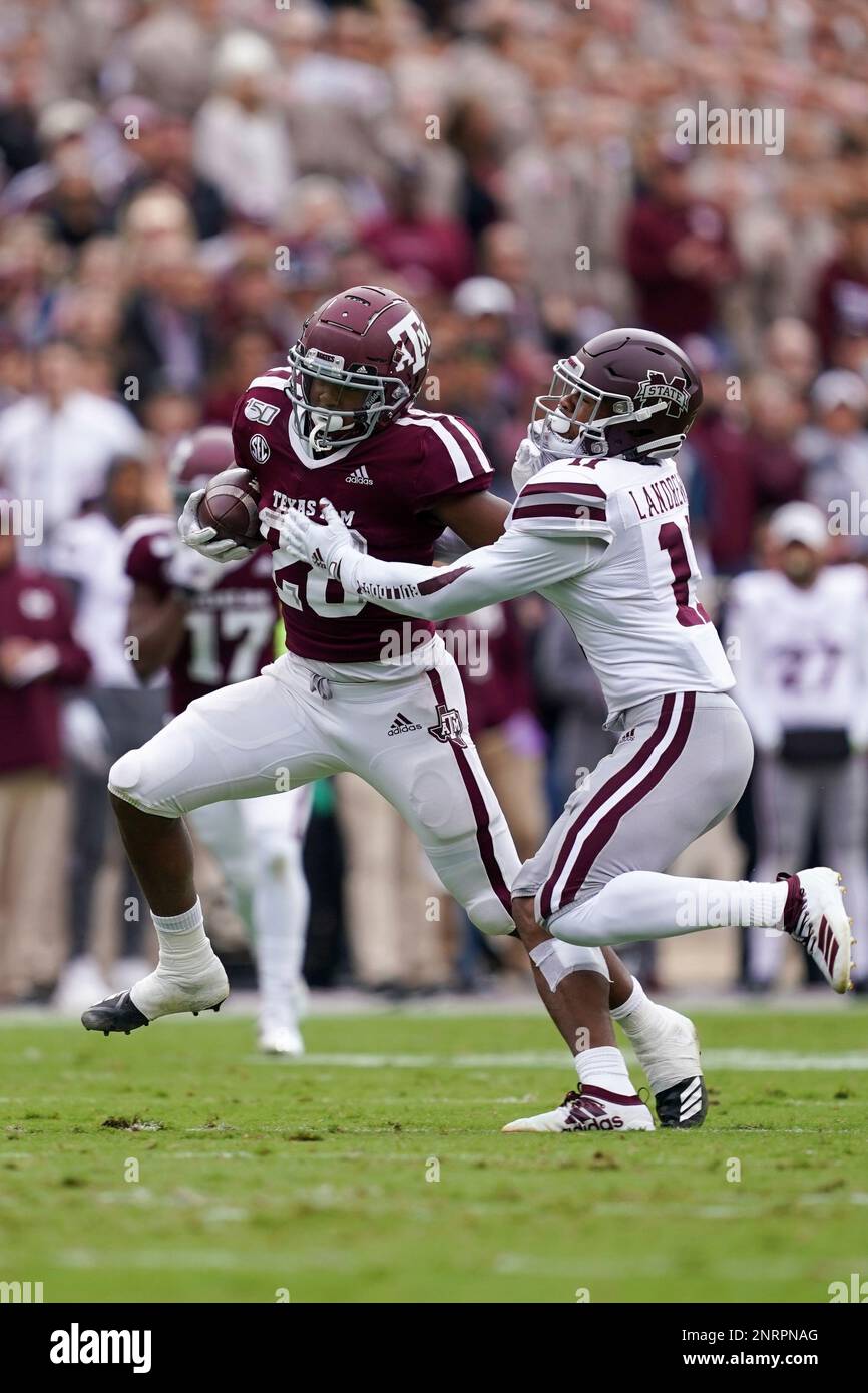 COLLEGE STATION, TX - OCTOBER 26: Texas A&M Aggies running back Isaiah ...