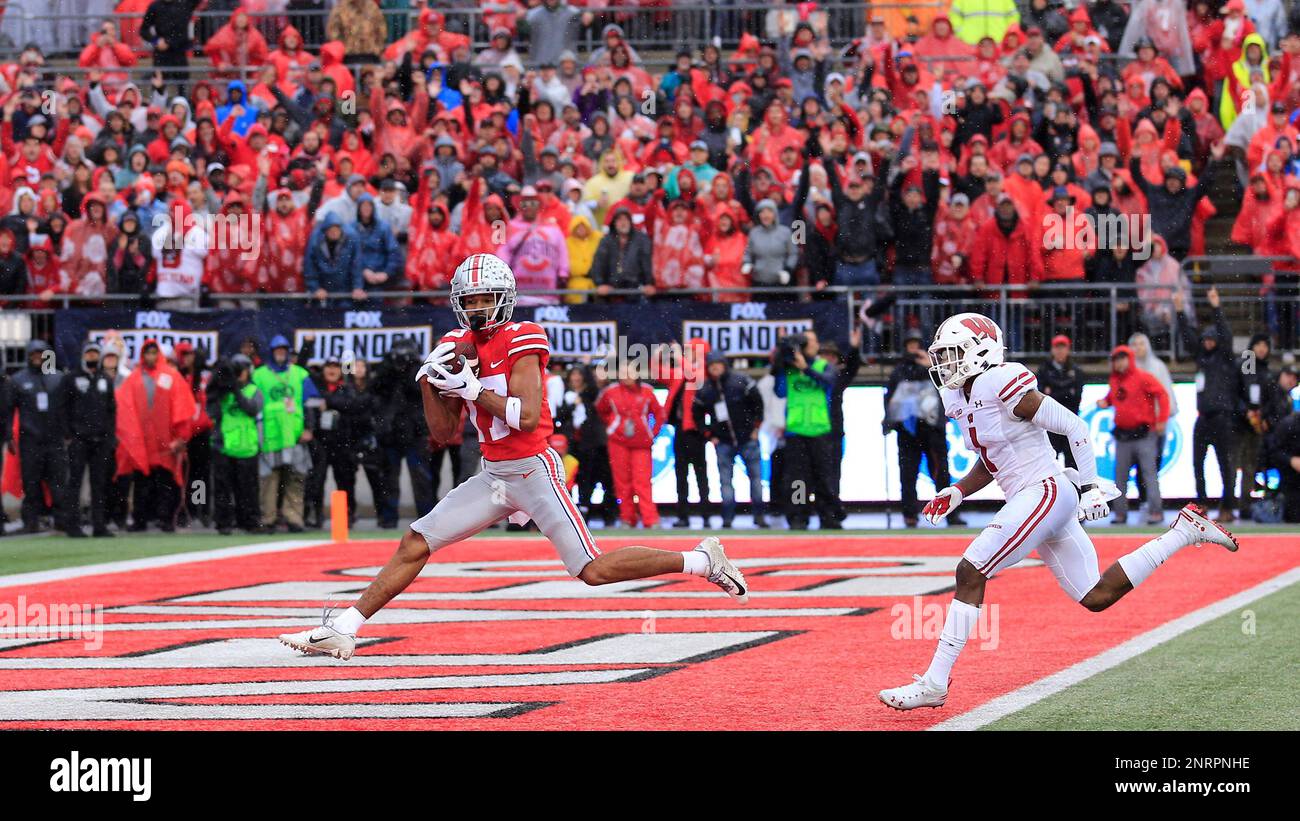 October 26, 2019: wide receiver Chris Olave (17) of the Ohio State ...