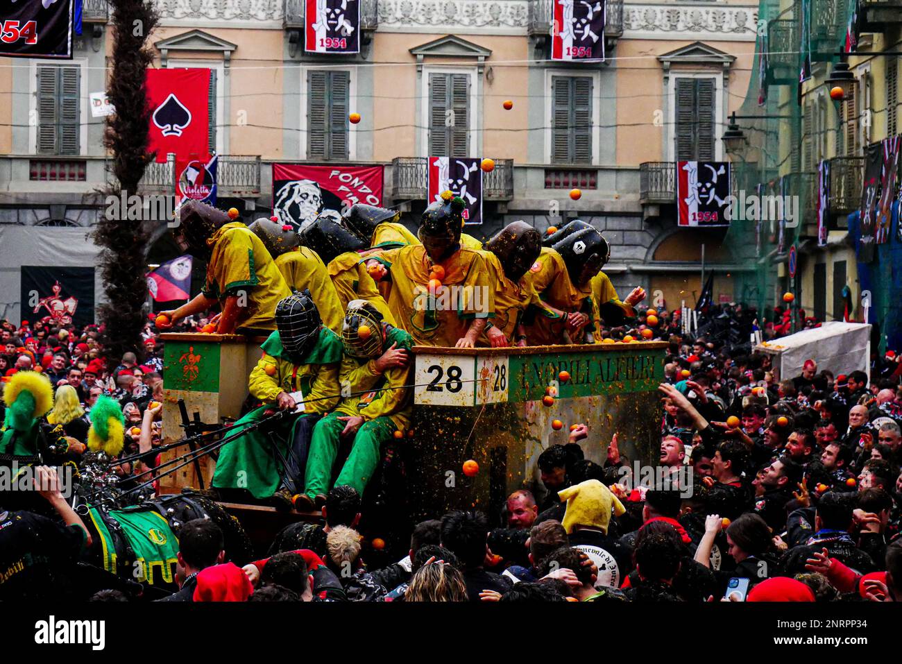 The historical carnival of ivrea 2023 Stock Photo - Alamy