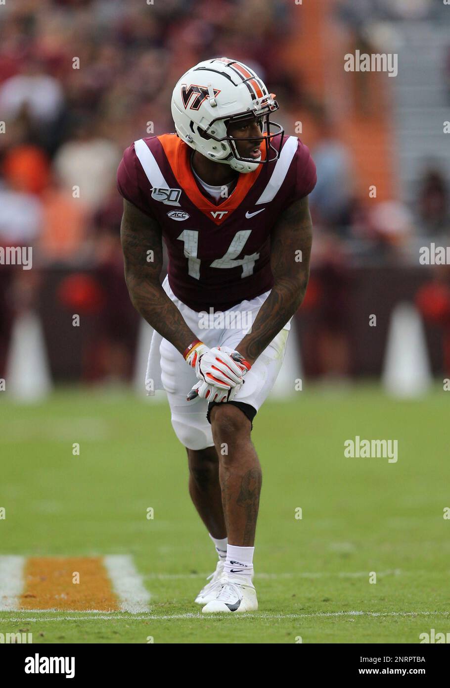 BLACKSBURG, VA - OCTOBER 12: Virginia Tech wide receiver Damon Hazelton ...