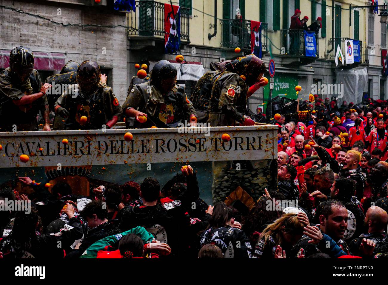 The historical carnival of ivrea 2023 Stock Photo - Alamy