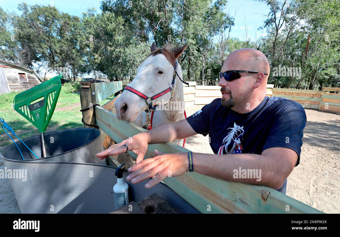 This photo taken Sept. 25, 2019, shows Chris Reder, of DTOM/22 Ranch,in ...