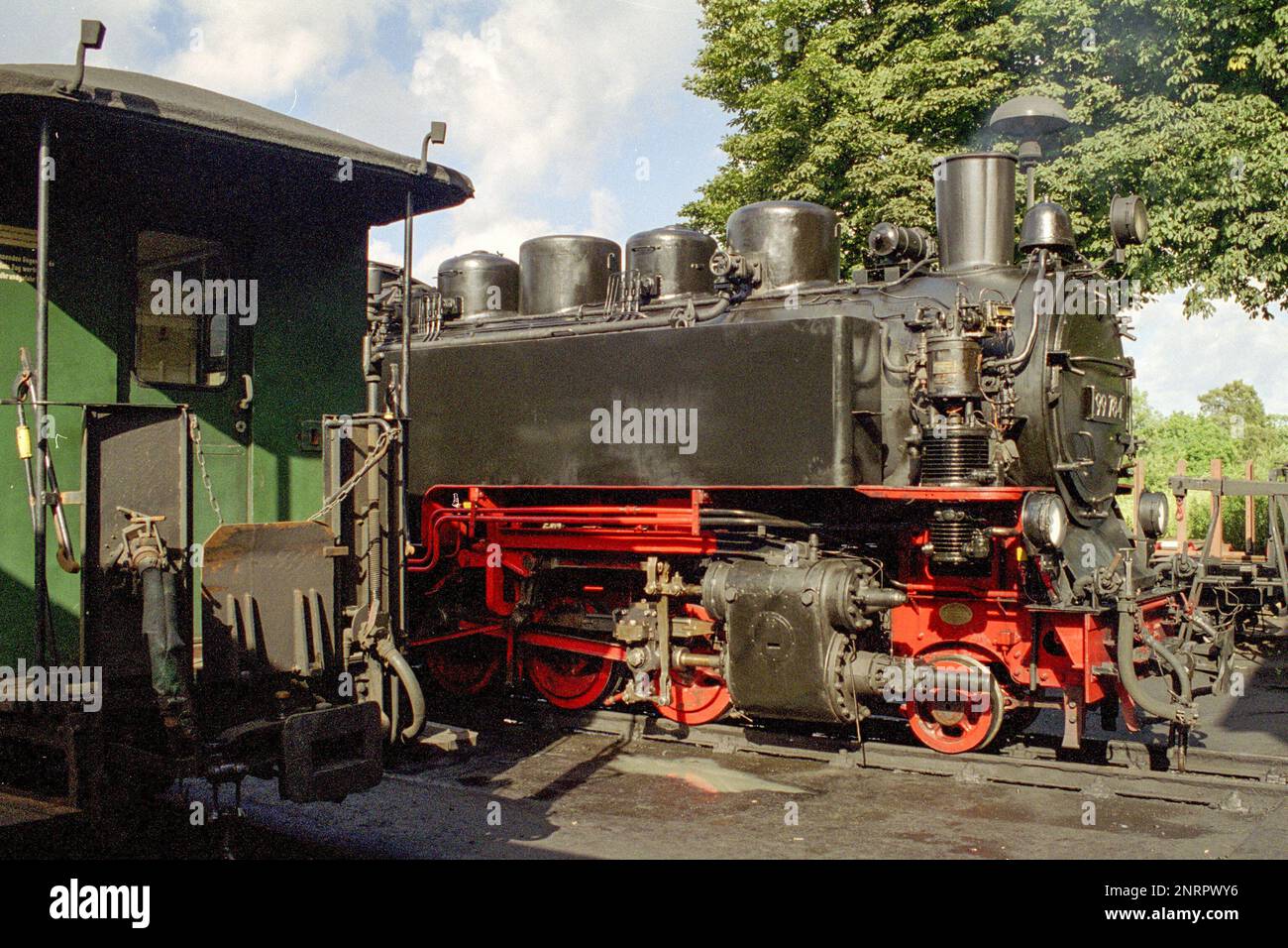 A steam train on the narrow gauge railway at Rugen in 1999 Stock Photo ...