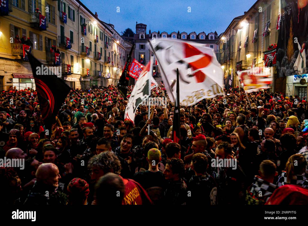 The historical carnival of ivrea 2023 Stock Photo - Alamy