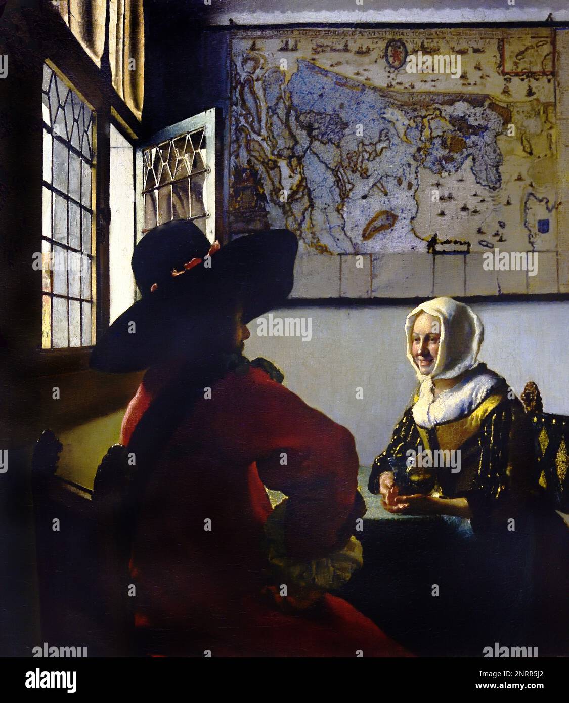 Officer and Laughing Girl 1652-1658 by Johannes Vermeer or Jan Vermeer ...