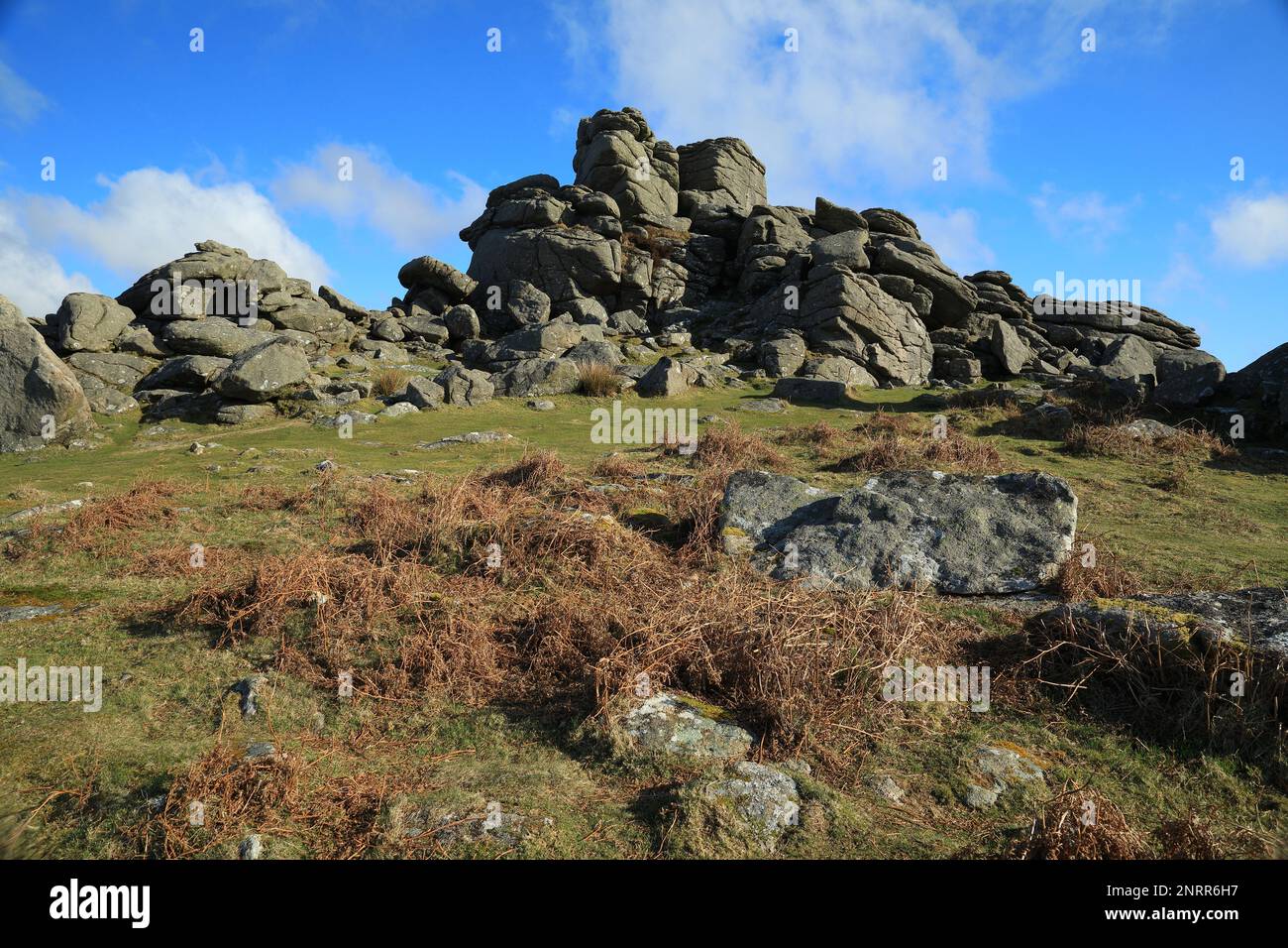 Rock stacks on Hound tor, Dartmoor, Devon, England, UK Stock Photo - Alamy