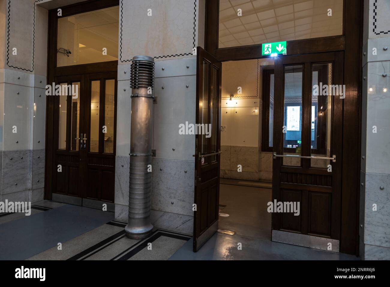 Vienna, Austria - October 18, 2022: Hall of the Austrian Postal Savings ...