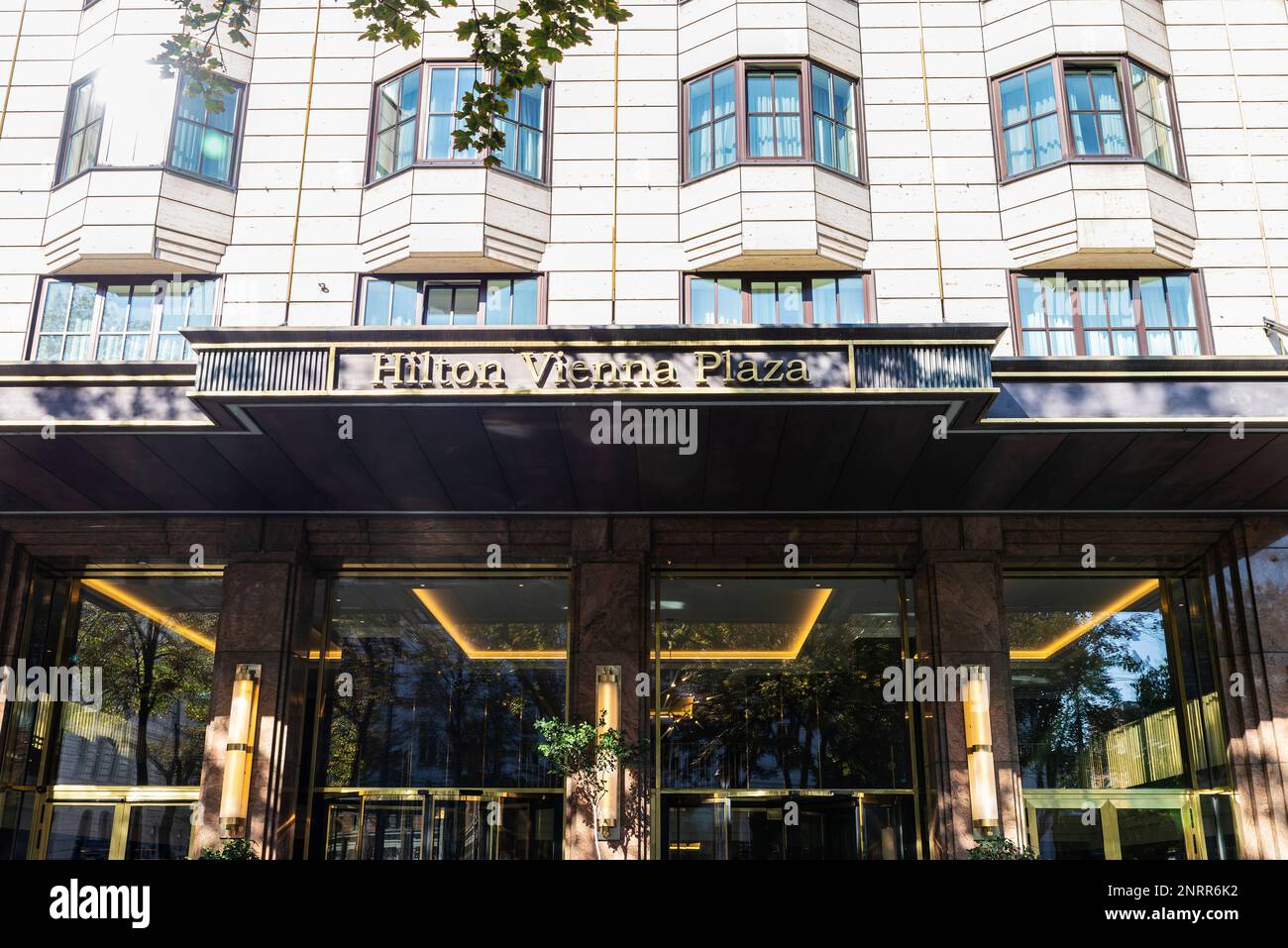 Vienna, Austria - October 18, 2022: Facade of the Hilton Vienna Plaza ...