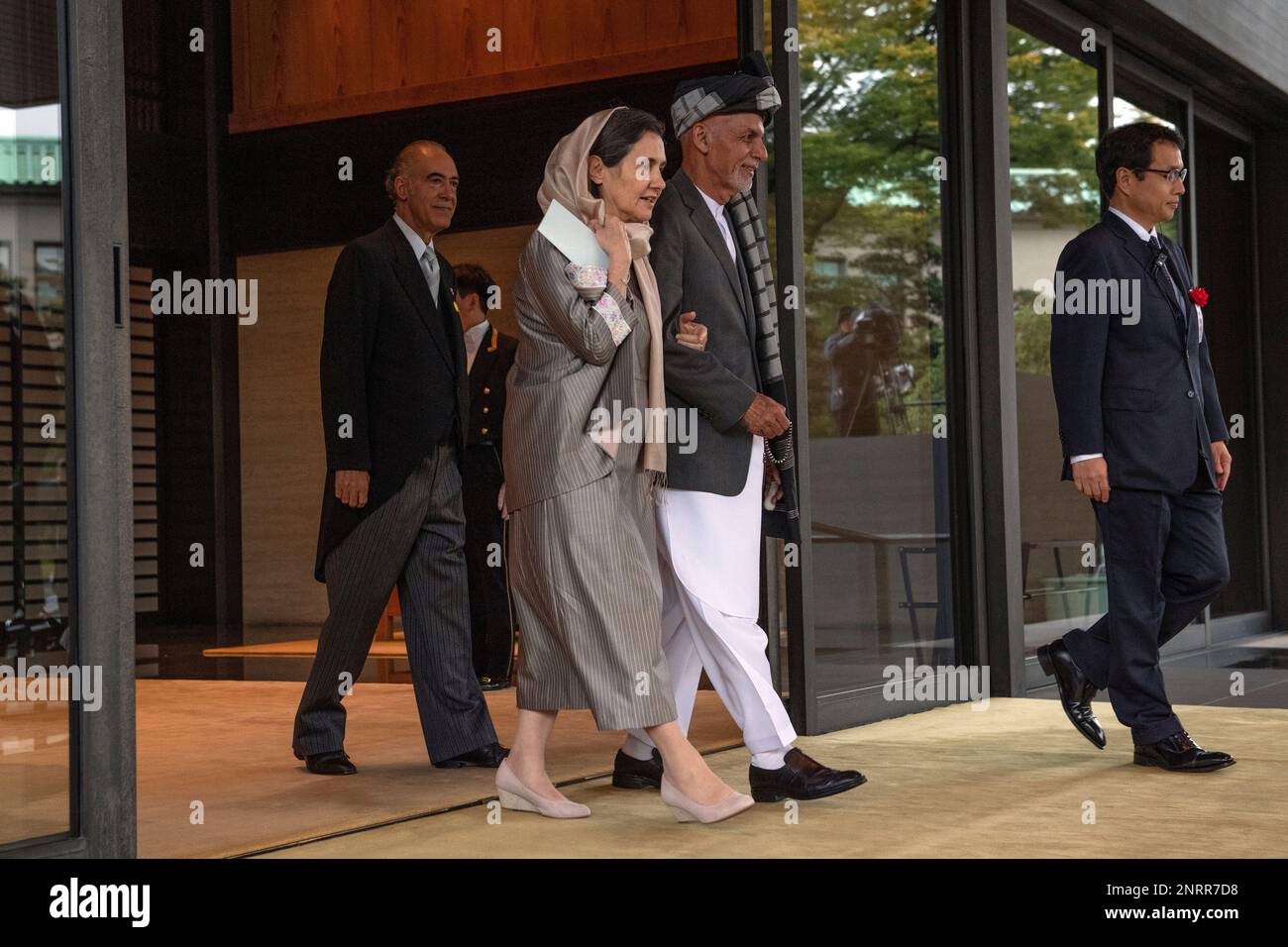 President of Afghanistan, Ashraf Ghani, and his wife Rula Ghani leave ...