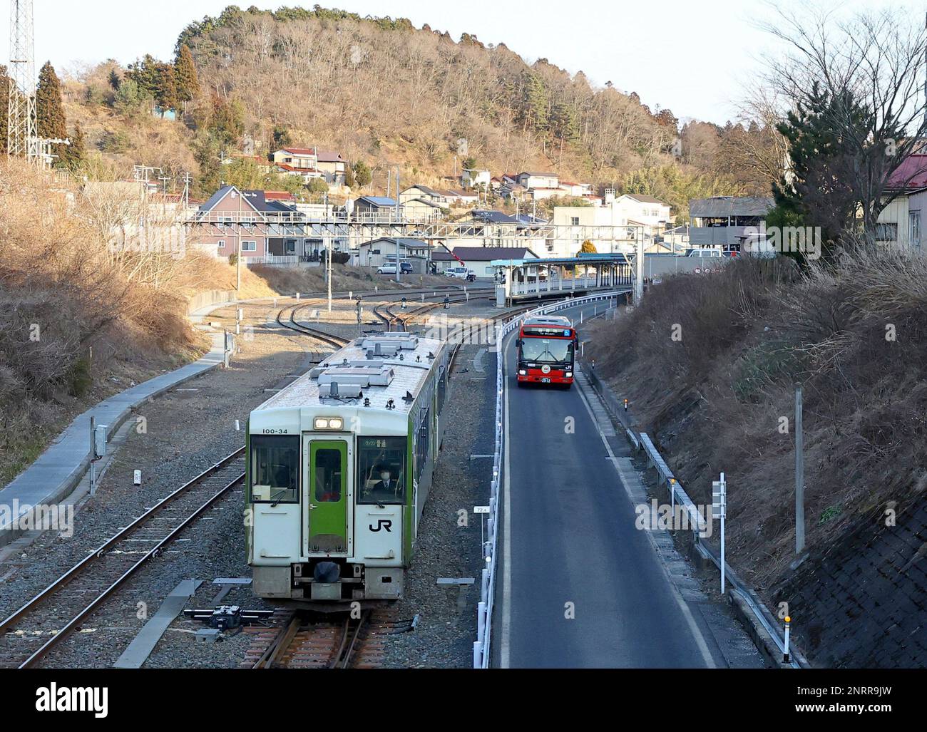 JR East operates Bus Rapid Transit (R) on the JR Kesennuma line ...