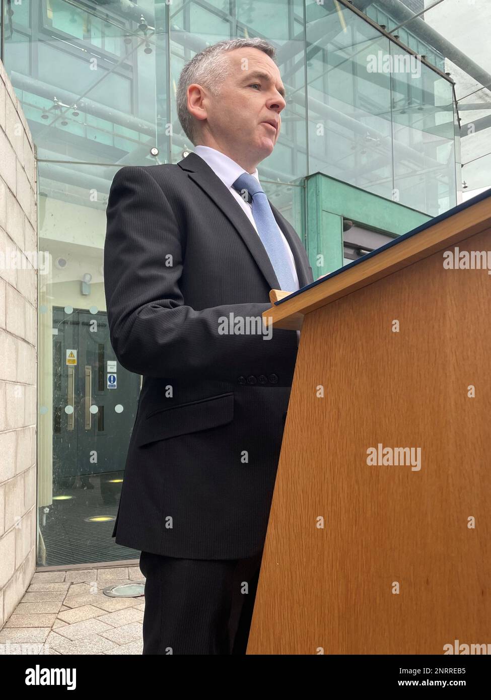 Detective Chief Superintendent Eamonn Corrigan speaks to the media ...