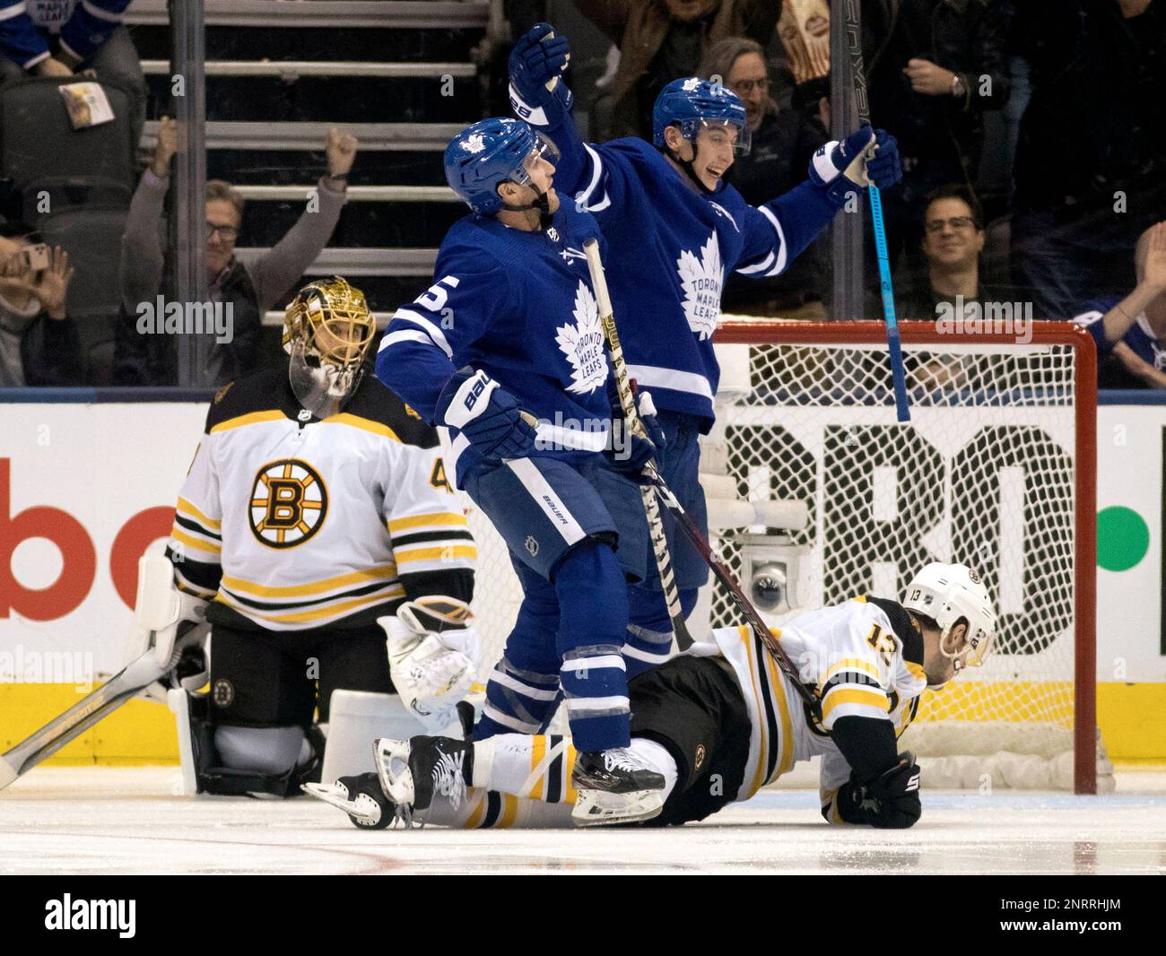 Toronto Maple Leafs right wing Ilya Mikheyev (65) celebrates after ...