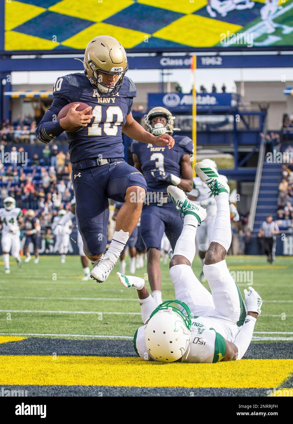 October 19, 2019: Navy Midshipmen quarterback Malcolm Perry (10) takes ...