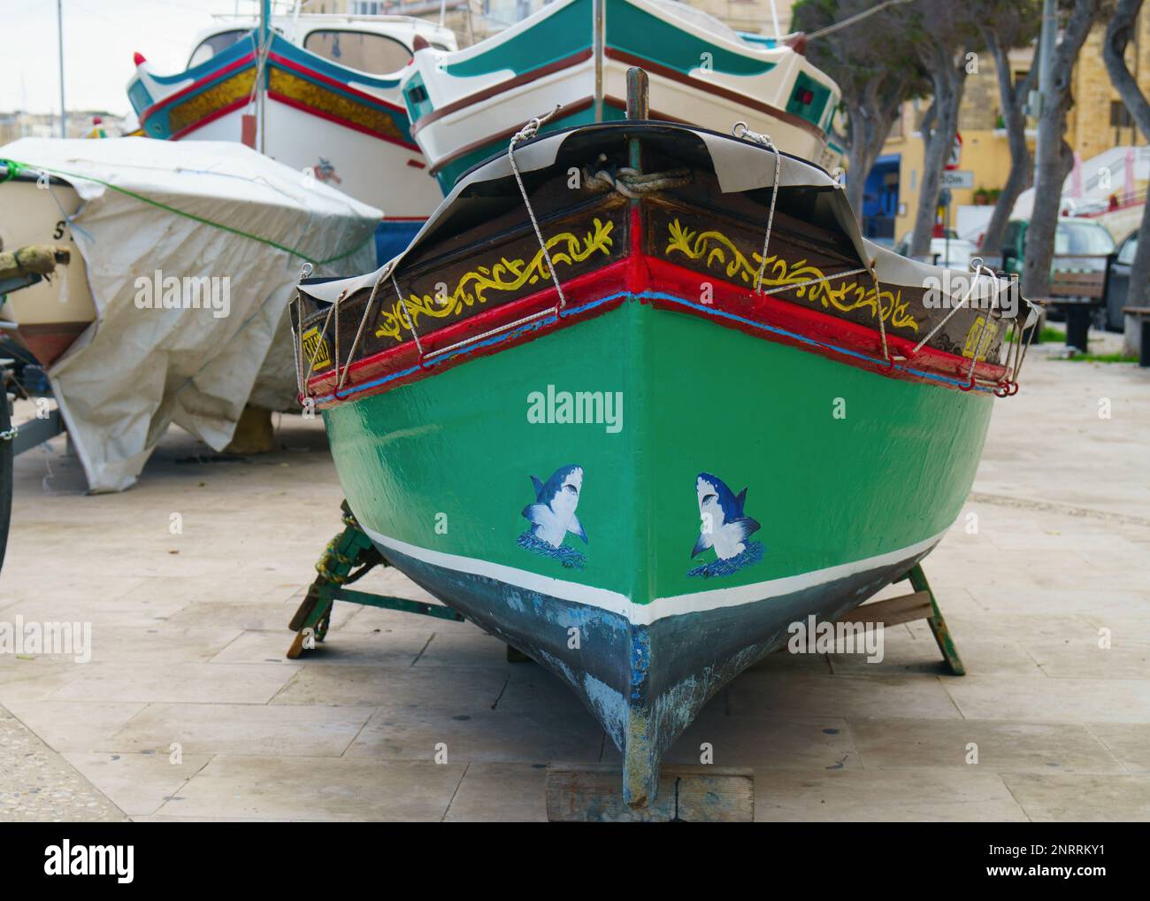 Traditional maltese boats hi-res stock photography and images - Alamy