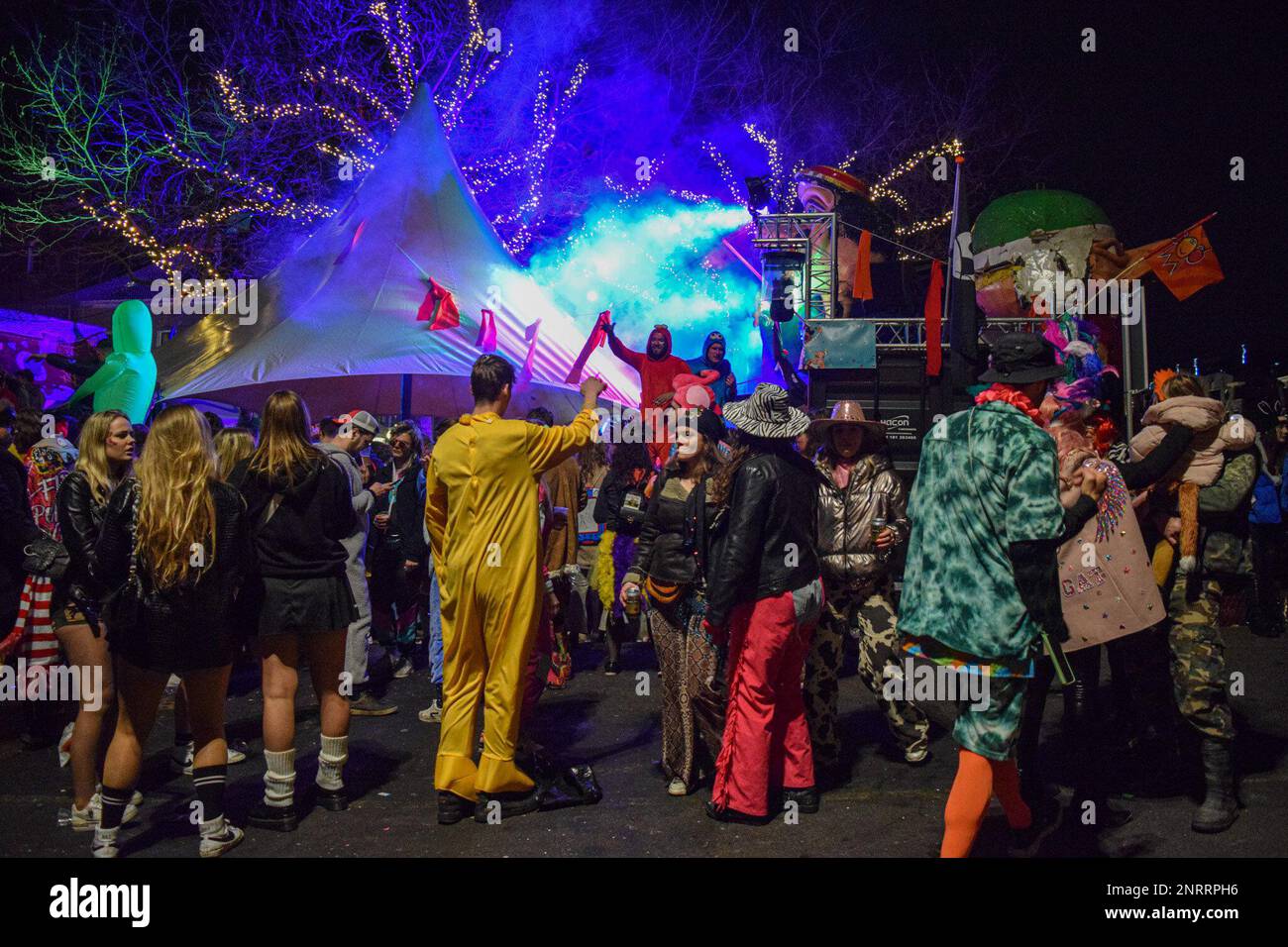People celebrate the annual carnival celebration in Breda, Netherlands ...