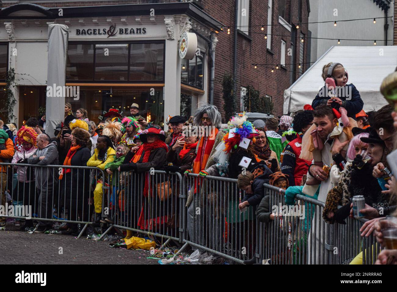 People gather to celebrate the annual carnival celebration in Breda ...
