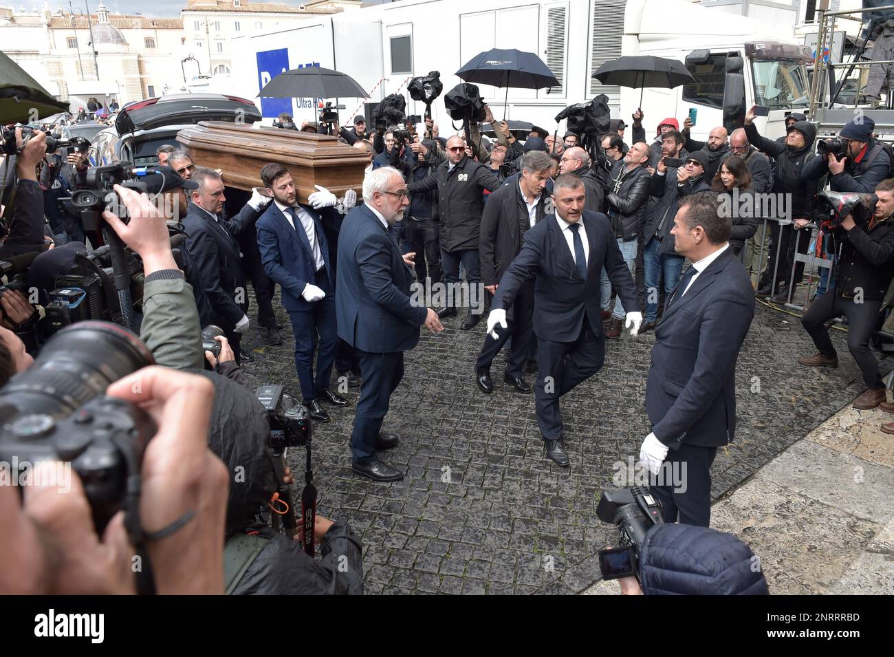 Rome, funeral of Maurizio Costanzo. February 27, 2023 Stock Photo - Alamy