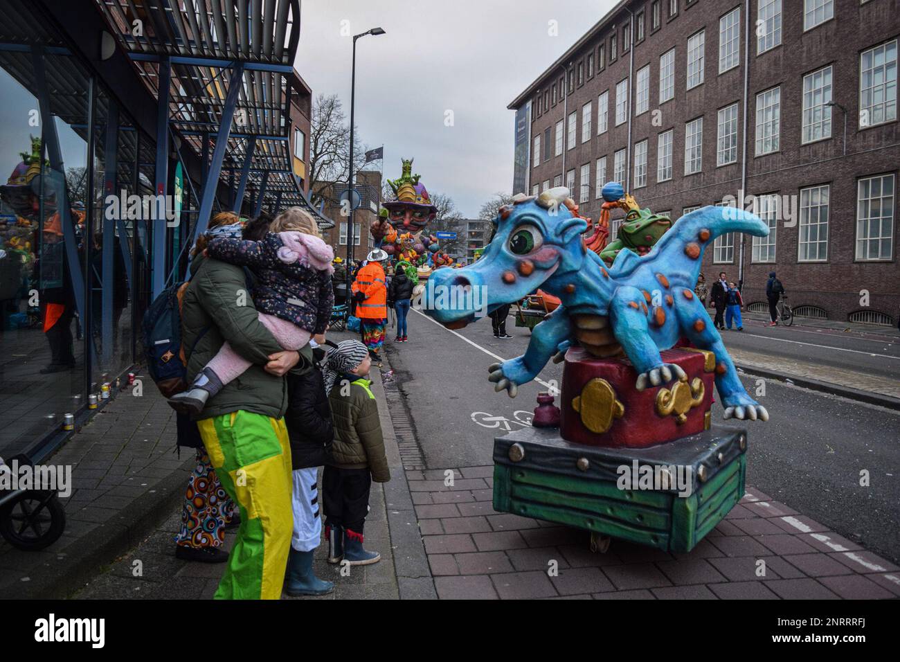 People gather to celebrate the annual carnival celebration in Breda ...