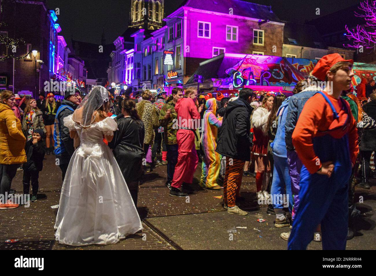 People celebrate the annual carnival celebration in Breda, Netherlands ...