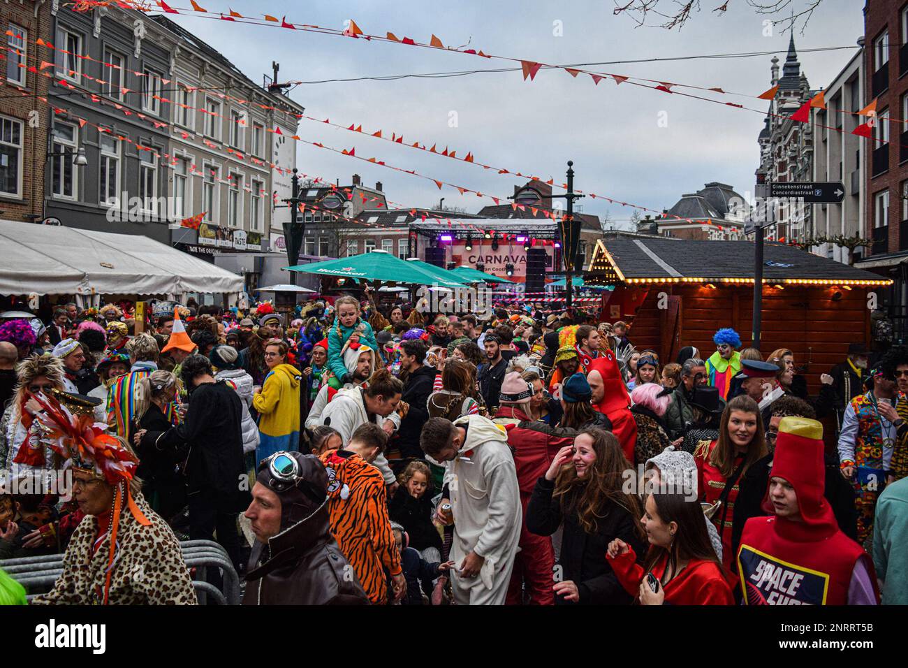 People celebrate the annual carnival celebration in Breda, Netherlands ...