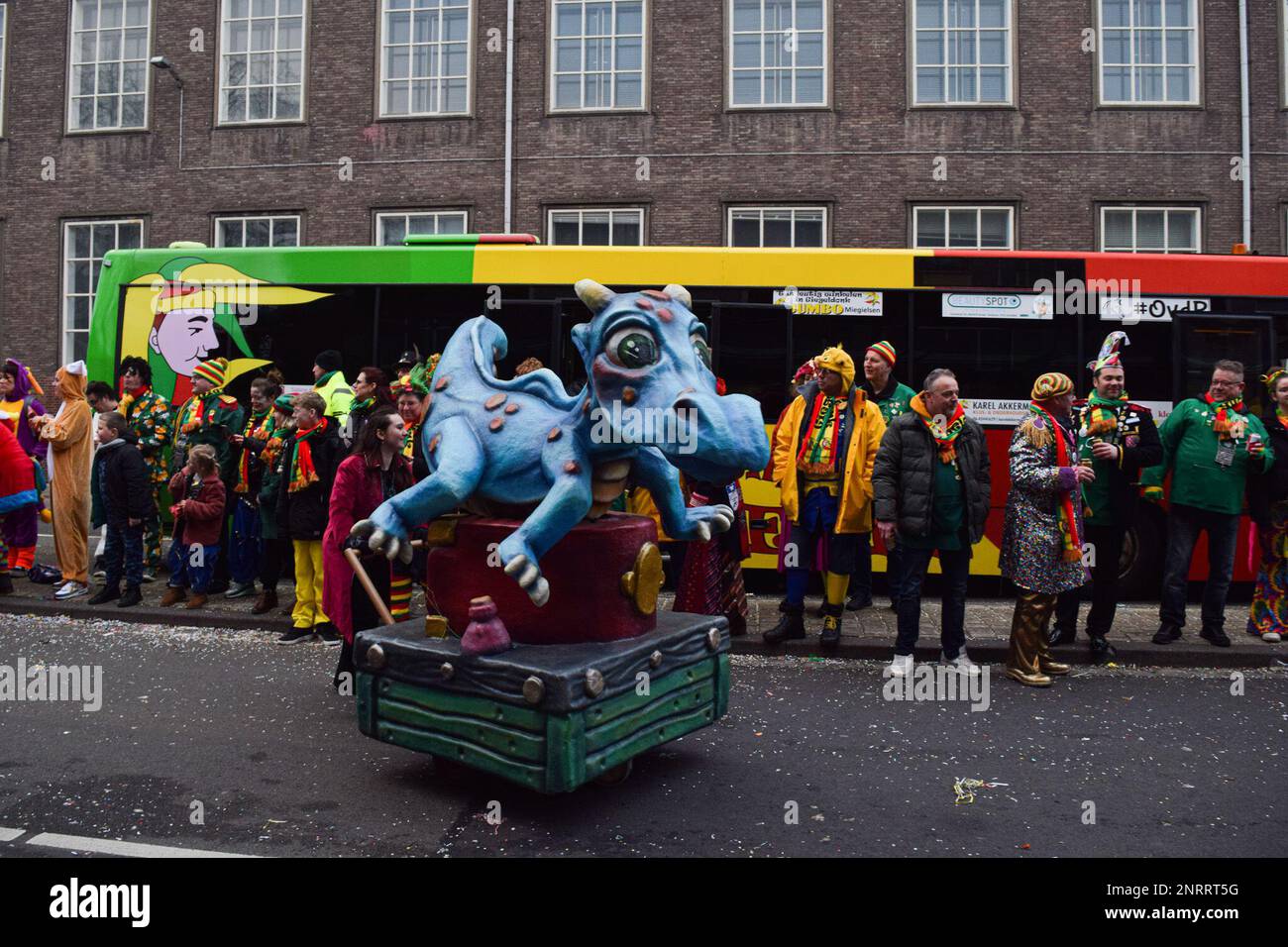 People gather to celebrate the annual carnival celebration in Breda ...