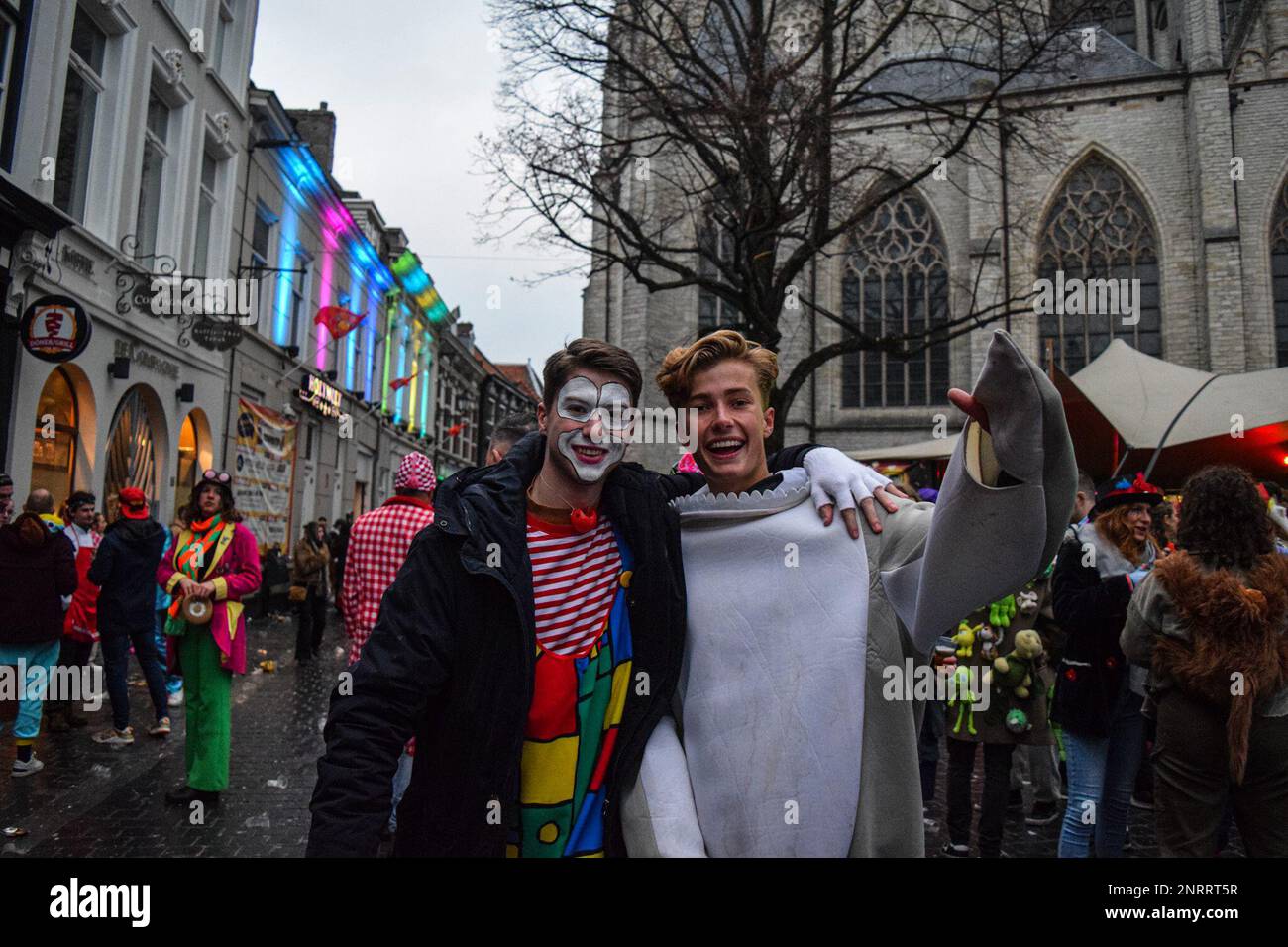 People celebrate the annual carnival celebration in Breda, Netherlands ...