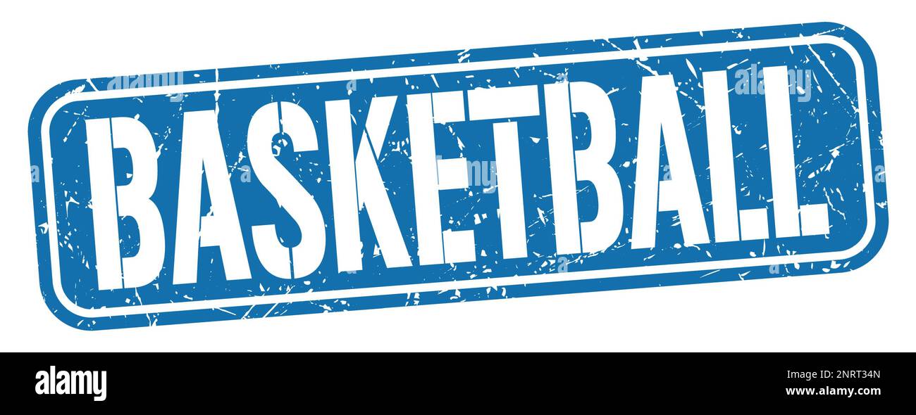 BASKETBALL text written on blue grungy stamp sign Stock Photo - Alamy