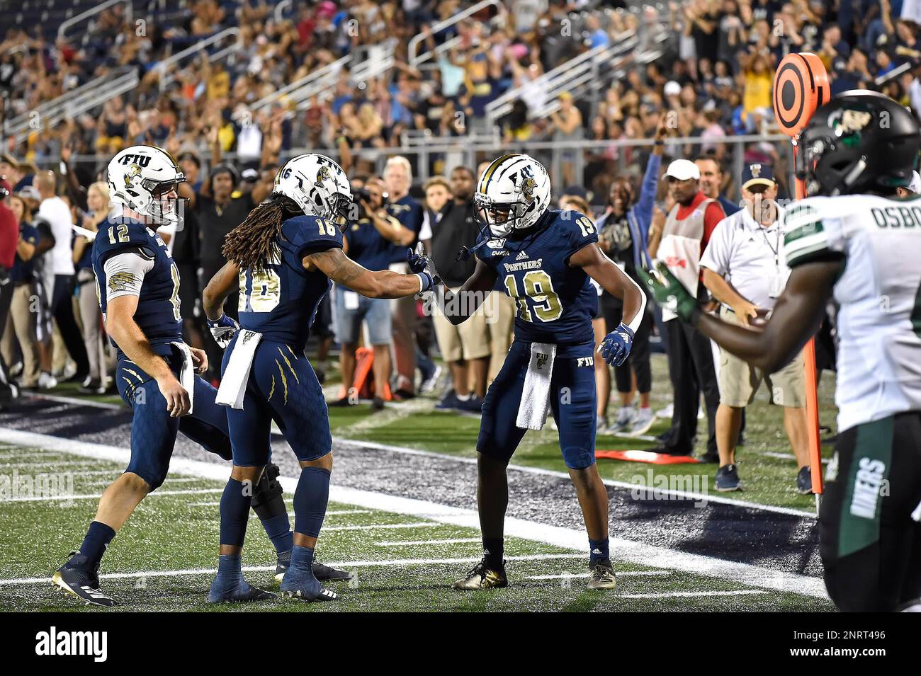 MIAMI, FL - OCTOBER 12: FIU wide receiver Shemar Thornton (19 ...