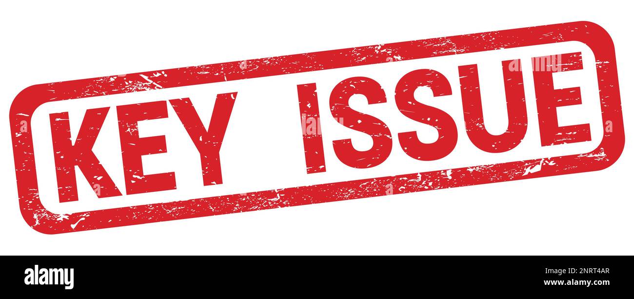 KEY ISSUE text written on red rectangle stamp sign Stock Photo - Alamy