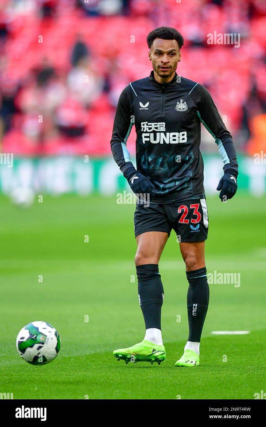 Manchester, UK. 26th Feb, 2023. Jacob Murphy of Newcastle United before ...