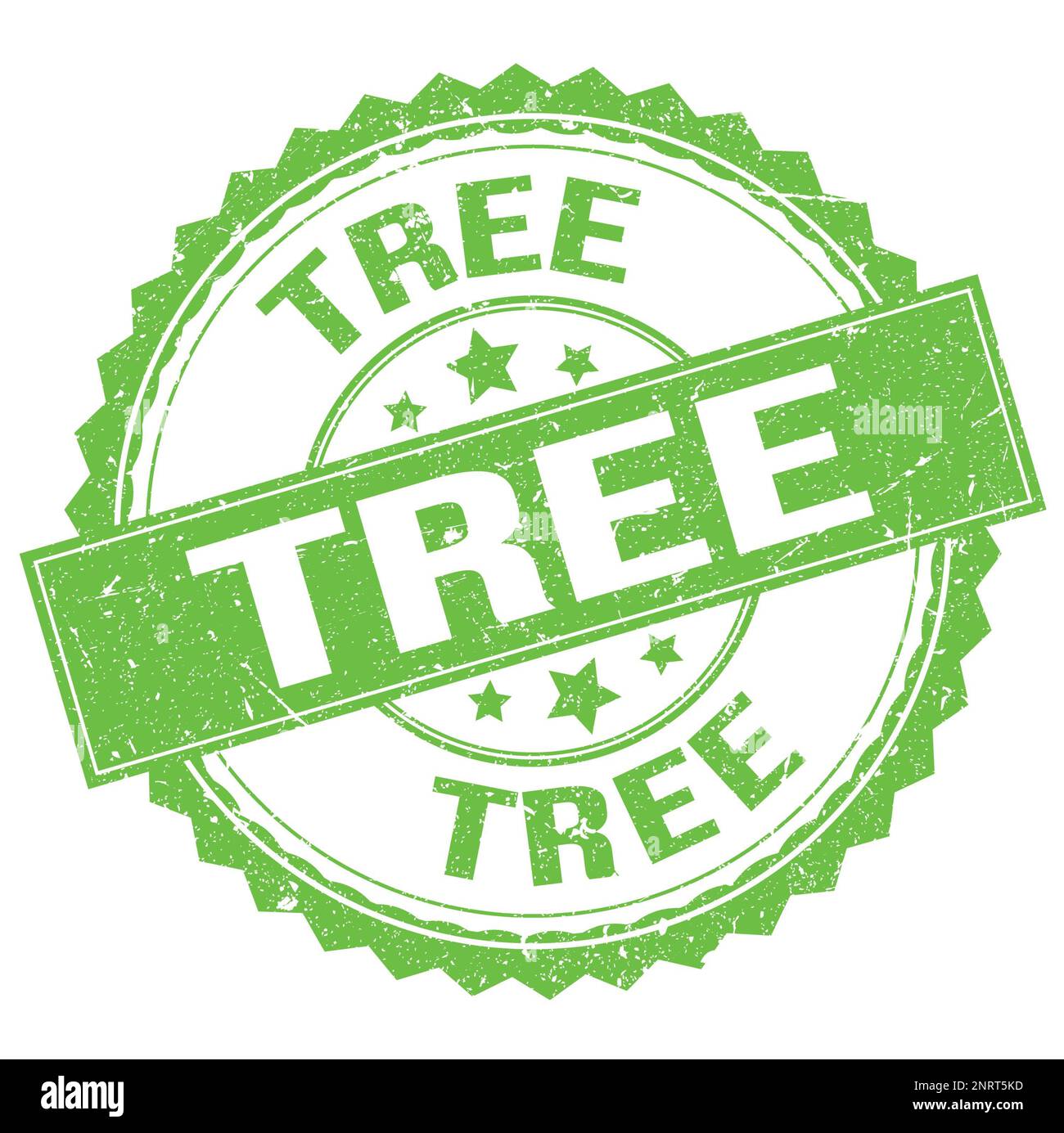 TREE text written on green round stamp sign Stock Photo - Alamy