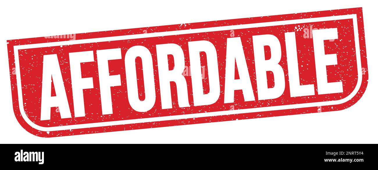 AFFORDABLE text written on red grungy stamp sign Stock Photo - Alamy