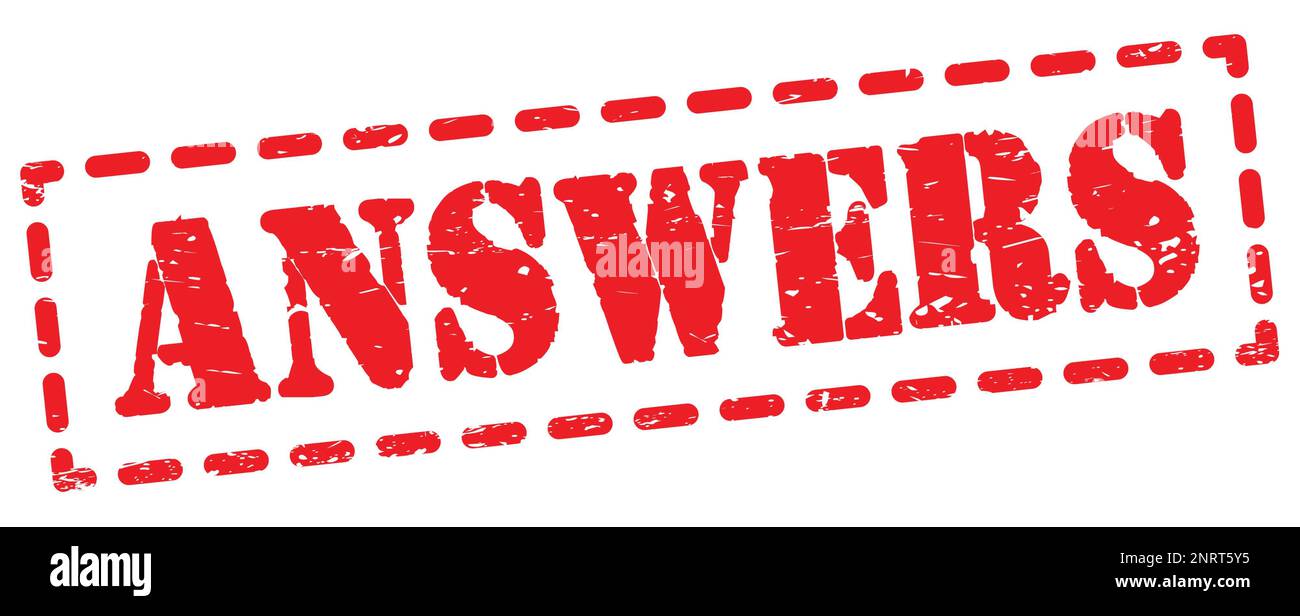 Answers stamp hi-res stock photography and images - Alamy