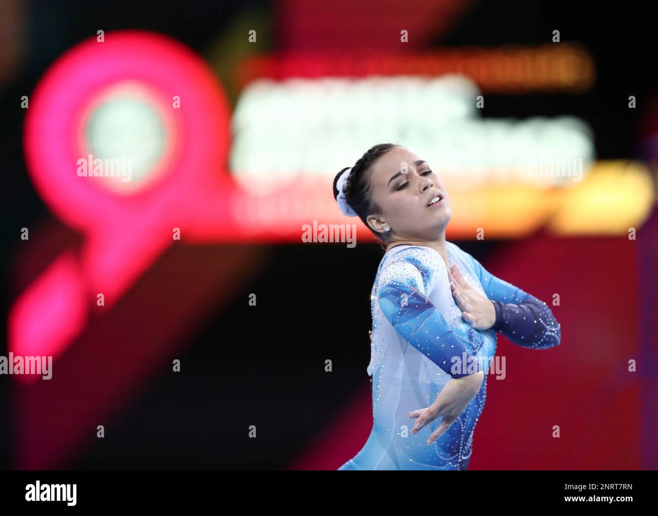 Canada's Brooklyn Moors performs the final apparatus of Women's Floor ...