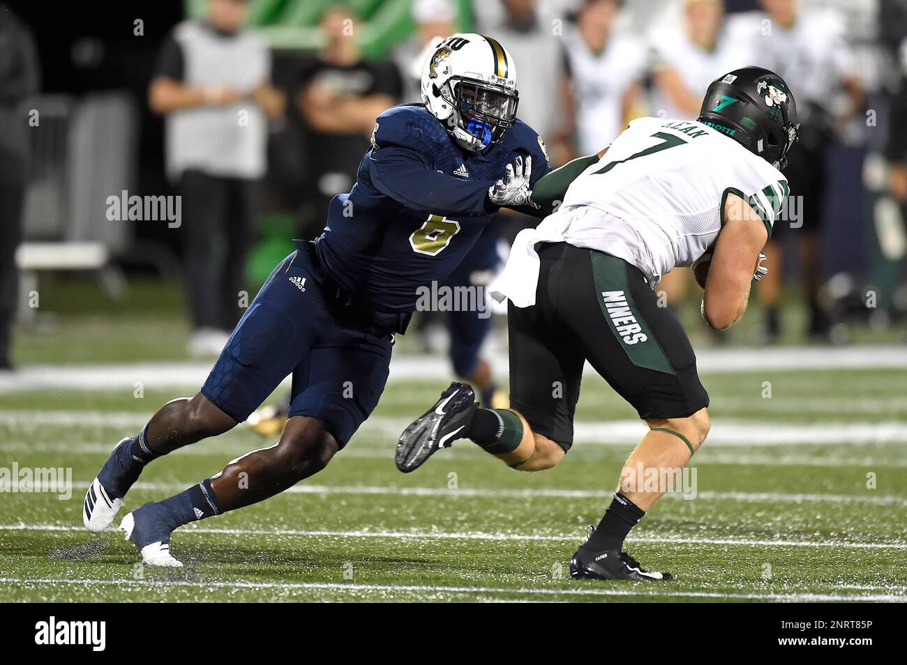 MIAMI, FL - OCTOBER 12: FIU defensive lineman Alexy Jean-Baptiste (6 ...