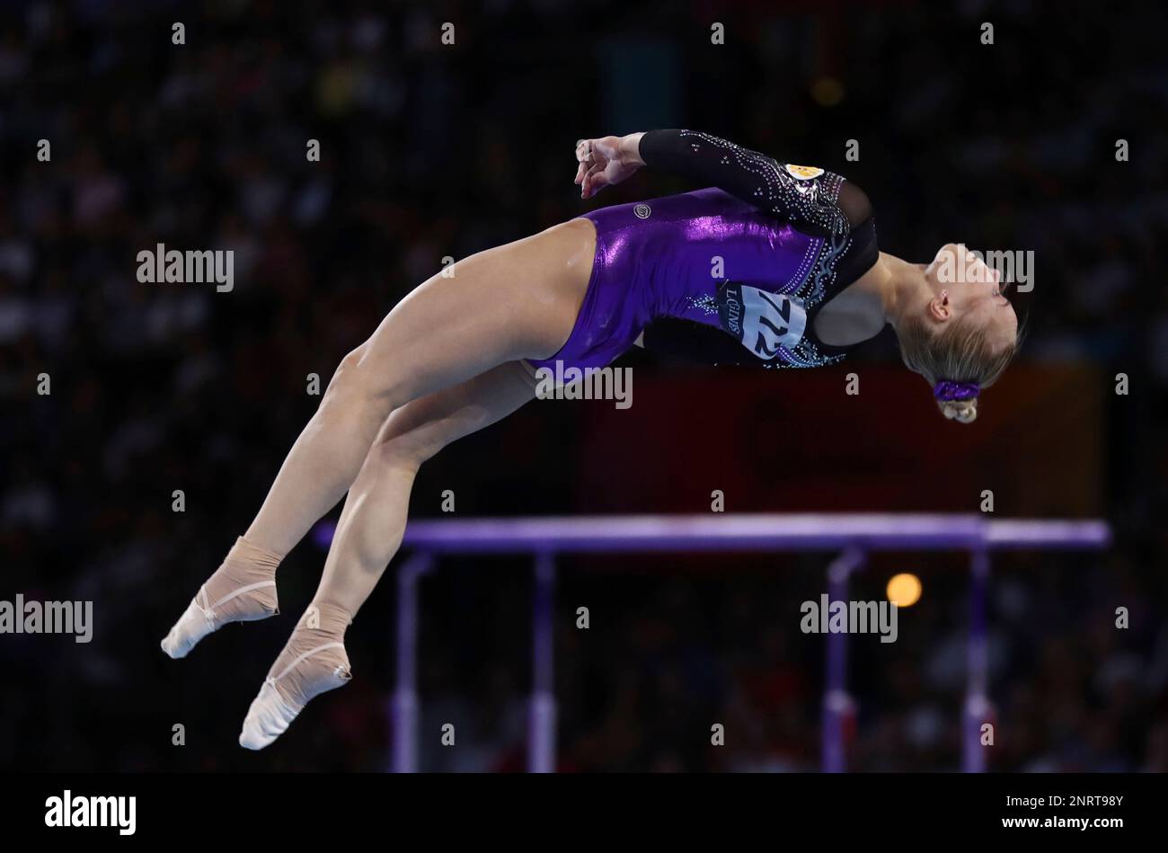 MELNIKOVA Angelina of Russia，bronze medalist performs the final ...