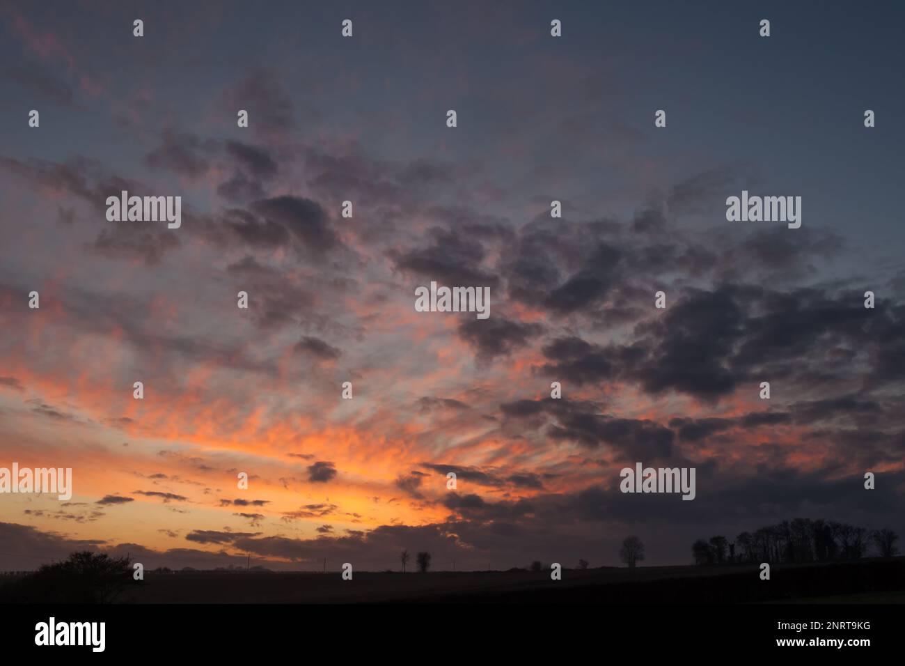Dramatic sunset over Norfolk, England, UK Stock Photo - Alamy