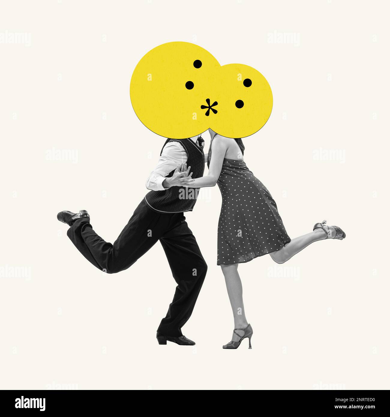 Contemporary art collage. Creative design. Love is in the air. Lovely ...
