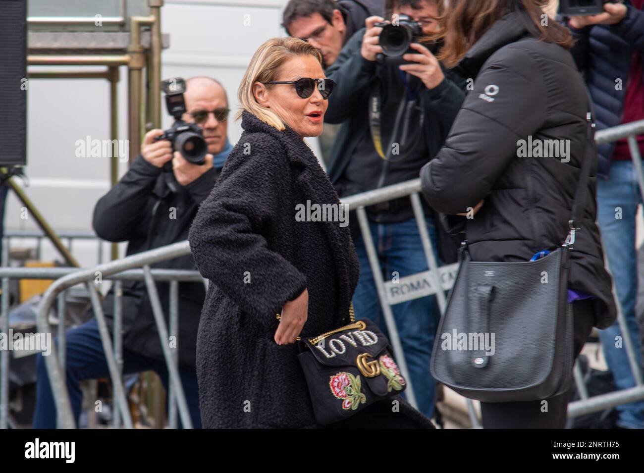 Rome Italy February 27 2023, Simona Ventura during the funeral of ...