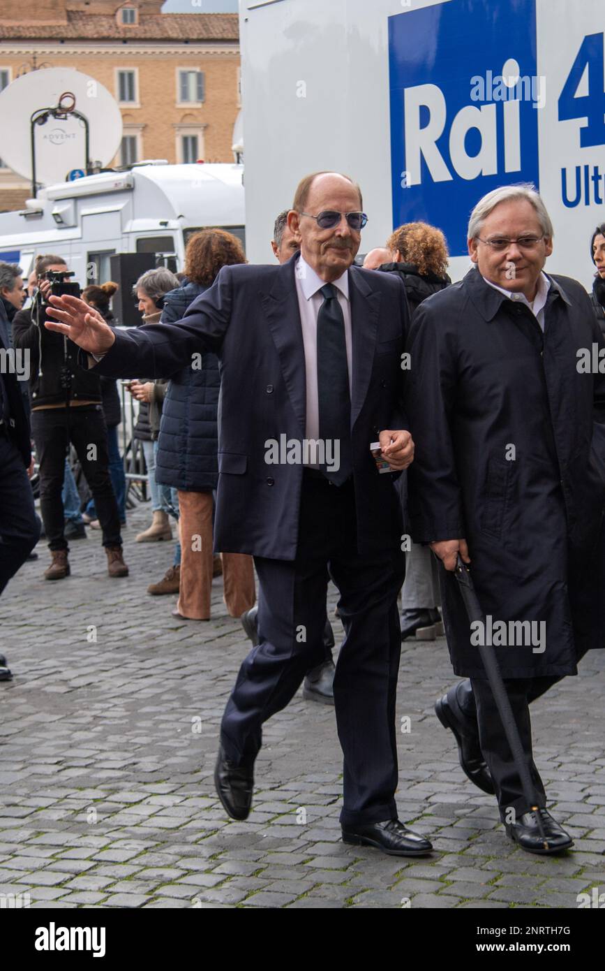 Rome Italy February 27 2023, Antonio Angelucci during the funeral of ...
