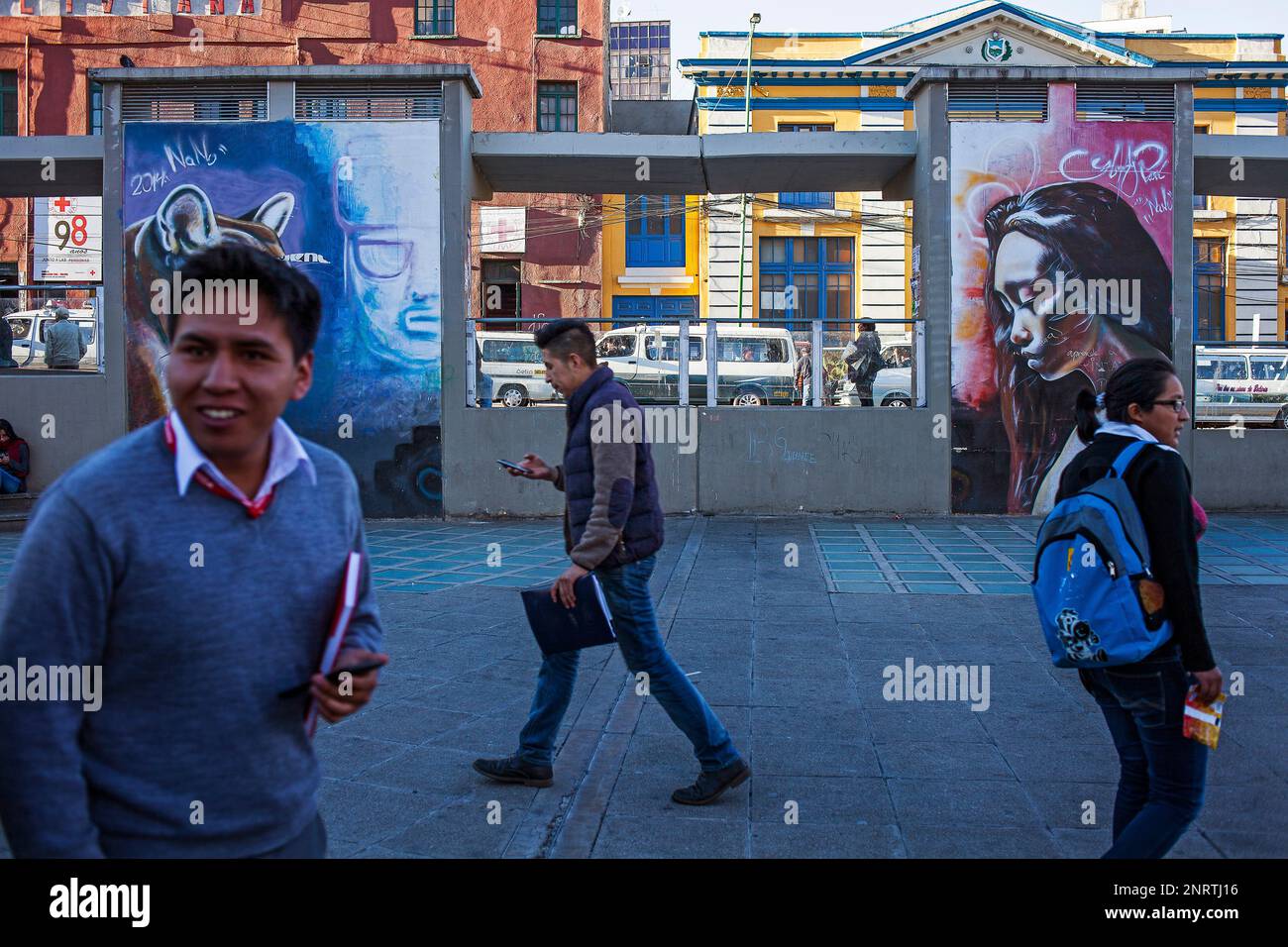 Plaza Camacho, La Paz, Bolivia Stock Photo - Alamy