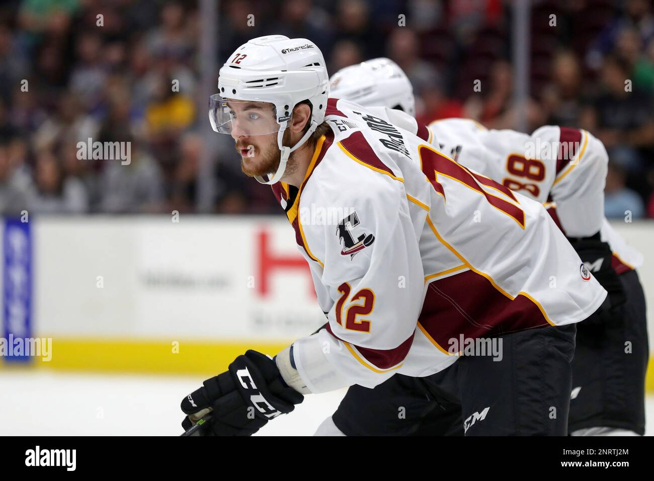 CLEVELAND, OH - OCTOBER 11: Cleveland Monsters center Ryan MacInnis (72 ...