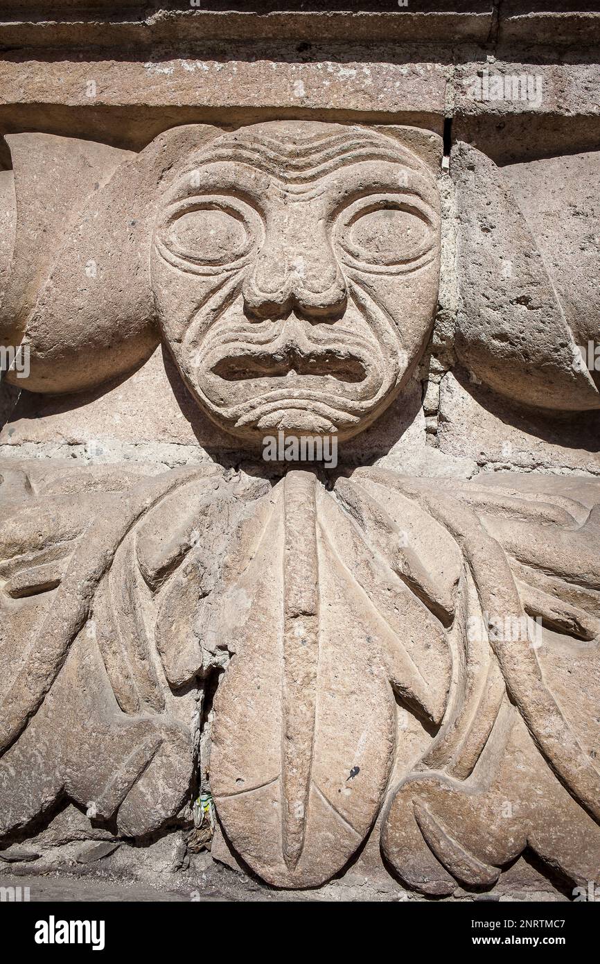 Detail of main facade, San Francisco Church on the plaza of the same ...