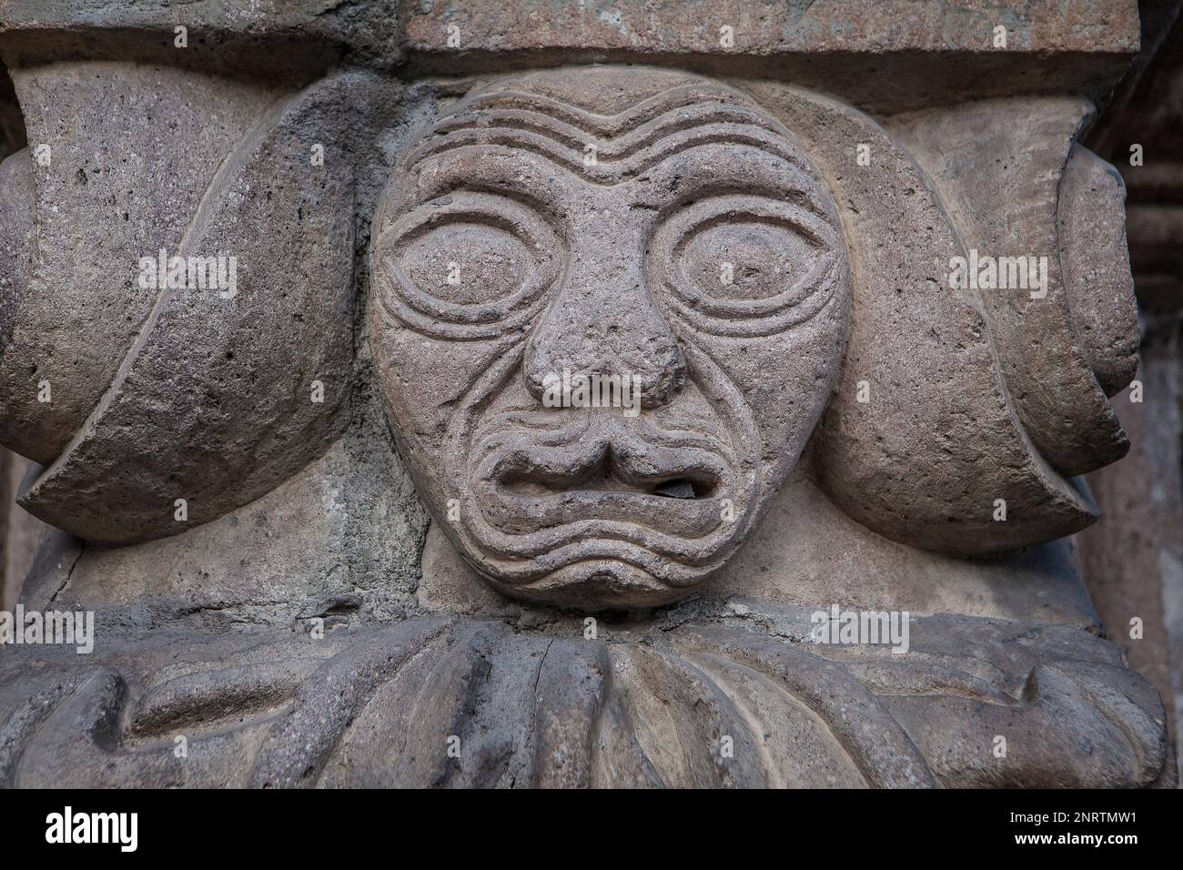 Detail of main facade, San Francisco Church on the plaza of the same ...